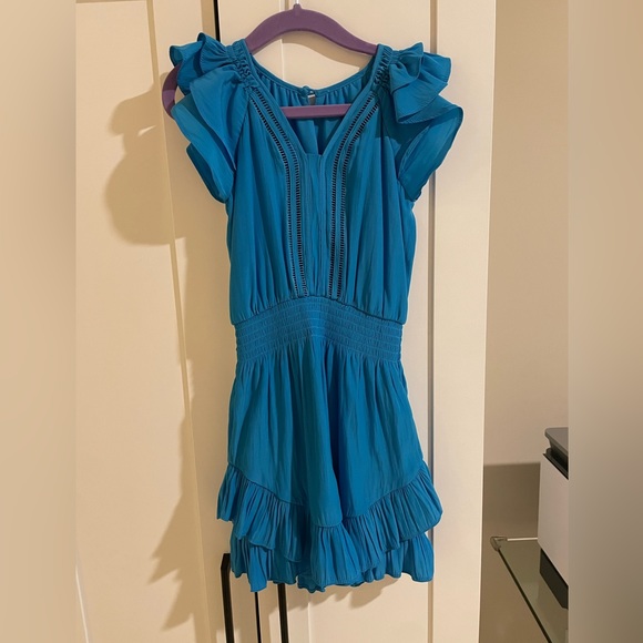 Ramy Brook | Dresses | Rami Brook Girls Lola Ruffle Mini Dress Blue ...